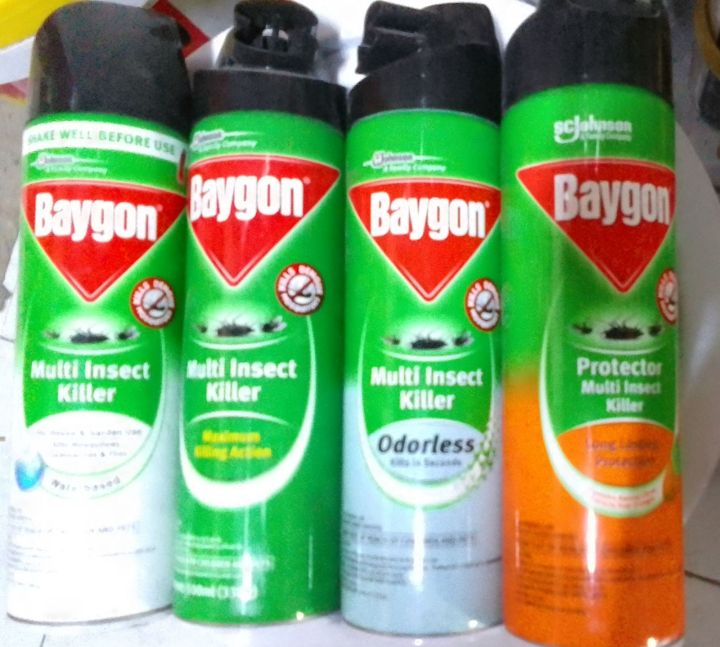 Baygon Insect Killer 500 mL Kerosene, Odorless, Orange, Waterbased ...