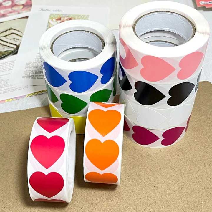 Heart/Valentines Day Stickers Plain and Assorted Colors | Lazada PH