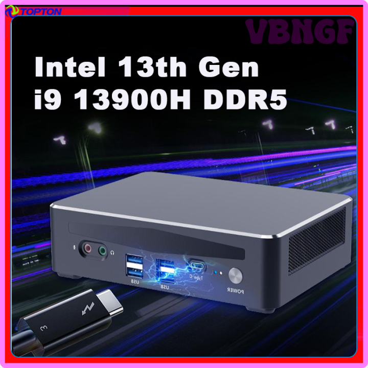 VBNGF Topton Intel 13th Gen i9 13900H Mini PC Gamer NUC Windows 11 2*DDR5 2*PCIE4.0 2*2.5G LAN ...