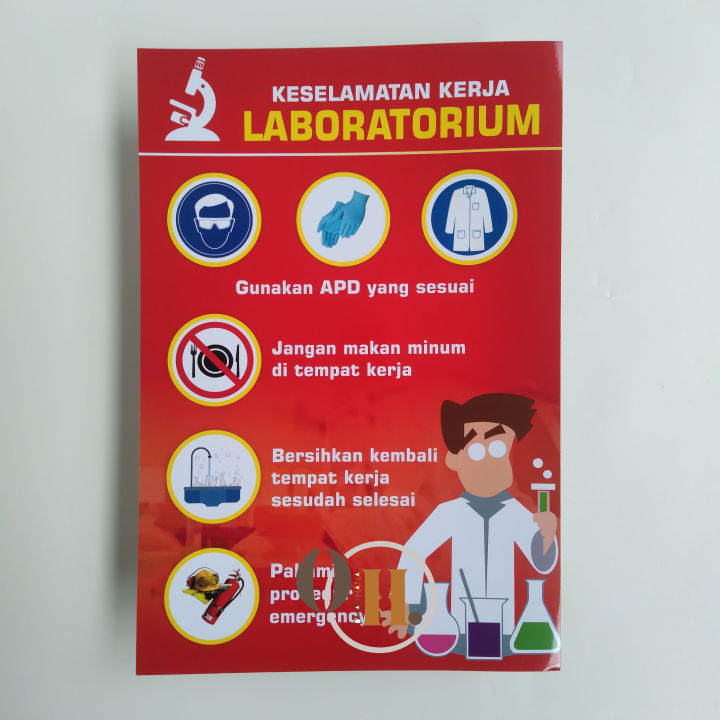 Poster Keselamatan Kerja Laboratorium - Poster K3 | Lazada Indonesia