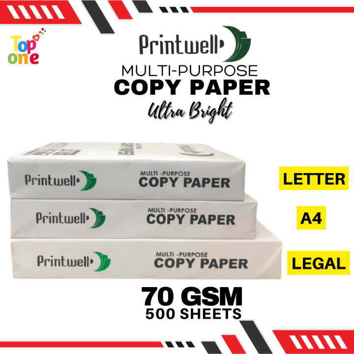 Hard Copy Printwell Bond Paper A4 - Per ream 500 sheets 70 gsm | Lazada PH