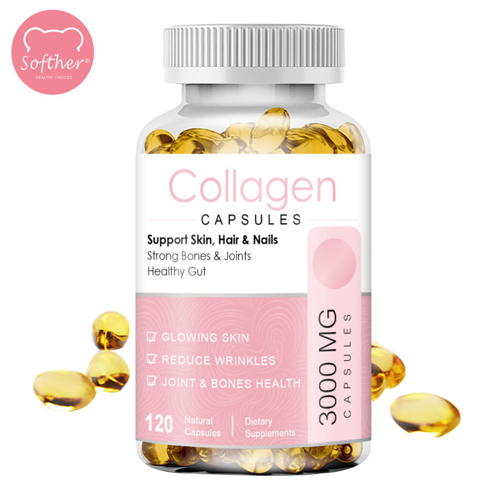 Softher Collagen Glow Capsule Skin Whitening Anti Aging Supplement ...
