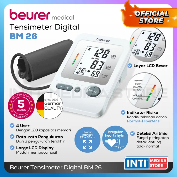 BEURER - Tensimeter Digital BM 26 | Tensi Digital Beurer | Lazada Indonesia