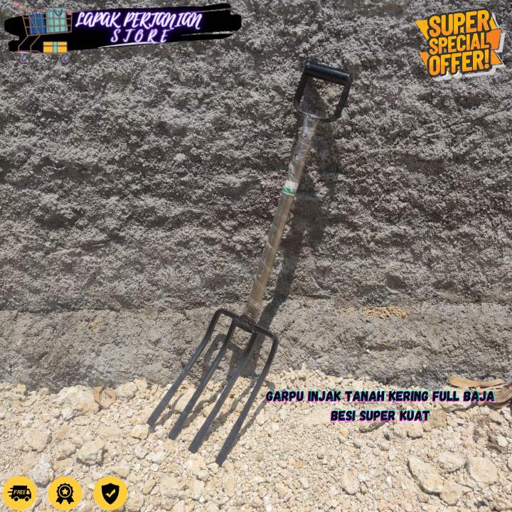 Garpu Tanah Injak Full Baja Besi Kualitas - Garpu Injak 4 Gigi Baja ...