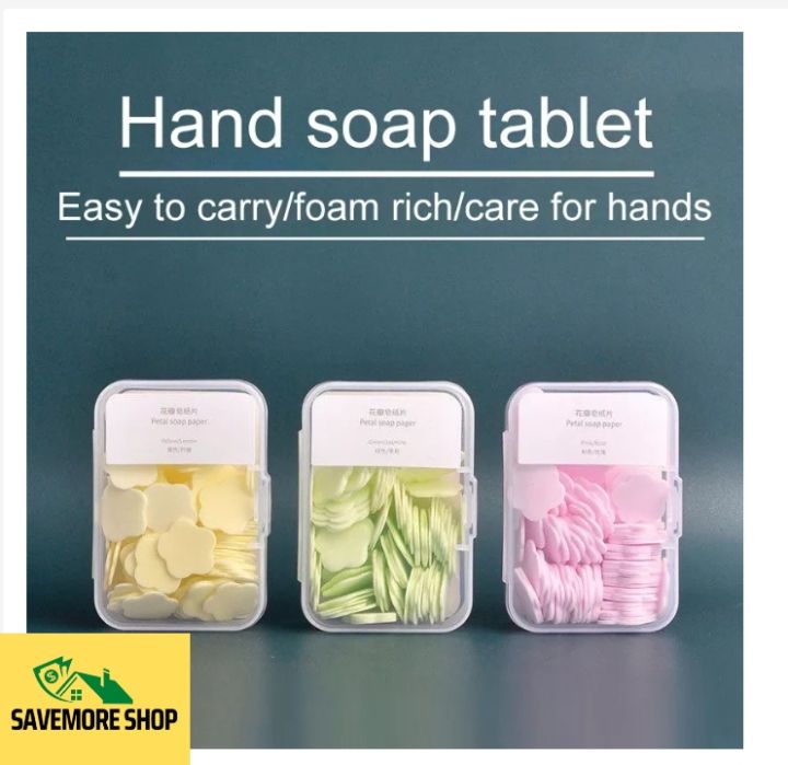 Savemore Shop 100PCS Disposable Soap Paper Travel Soap Paper Washing ...