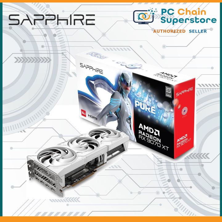 100% Genuine Sapphire Pure AMD Radeon RX 9070 XT Gaming 16GB GDDR6 ...
