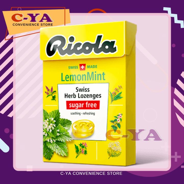 RICOLA LEMON MINT SUGAR FREE CANDY 40g | Lazada PH