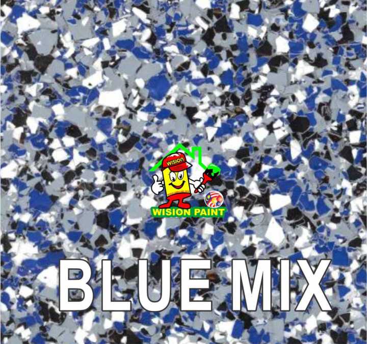 BLUE MIX ( flake only ) Epoxy Colour Flake for Toilet, Kitchen Floor ...