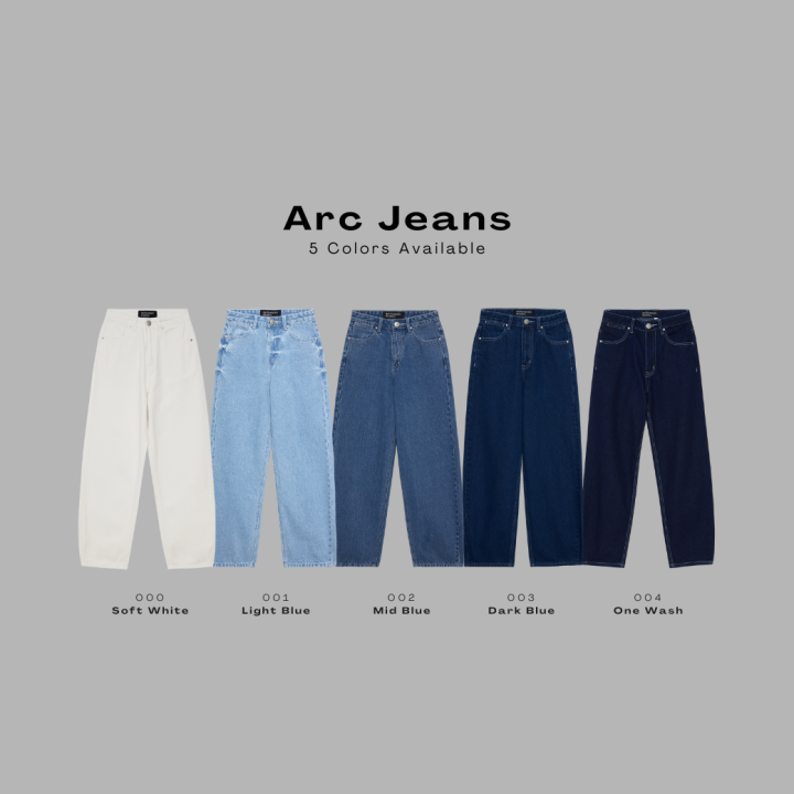 SALE！！DOTLINEPLAIN / ARC JEANS - 5 COLORS | Lazada.co.th