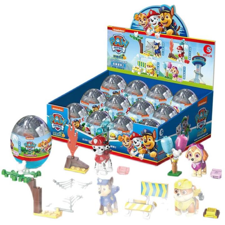 1Pcs Paw Patrol Building Blocks Toy PVC Ryder Chase Rubble Skye ...