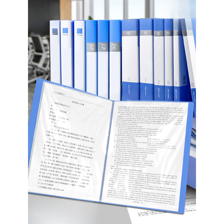 A4 Clear File Light Blue Holder Display book Clear pocket file2521 | Lazada