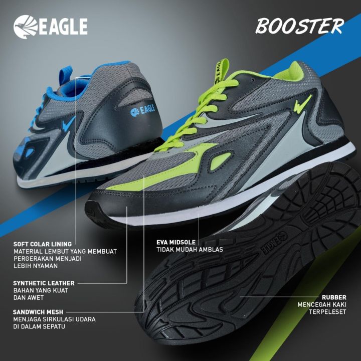 EAGLE BOOSTER SEPATU RUNNING | Lazada Indonesia