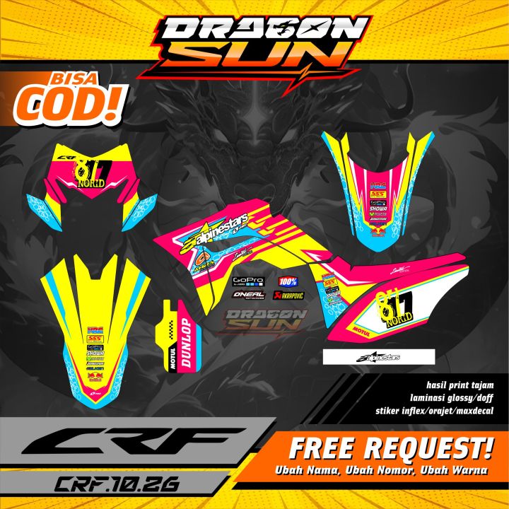 CRF KEREN DECAL STICKER UKURAN FULLBODY FREE REQUEST DESAIN CRF.10.26 ...