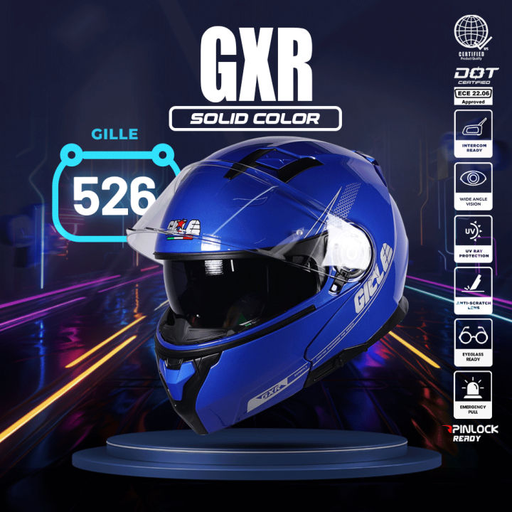Gille Helmet SH-526 SP-GXR PLAIN Modular Motorcycle Helmets Open Face ...