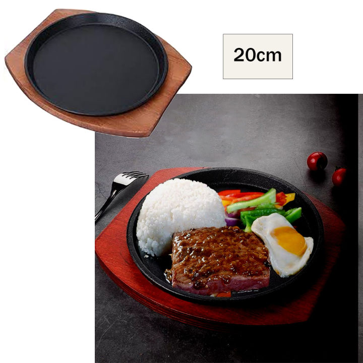 #20CM ROUND SIZZLING PLATE- Round Shape Sizzling Plate Sisig Plate Cast ...