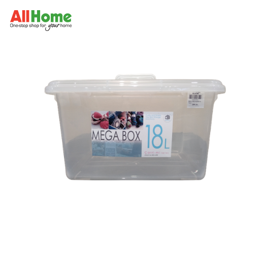 MEGABOX Storage Box Carrie-Mi Series 18 Liters (Trans Blue, Trans Clear ...