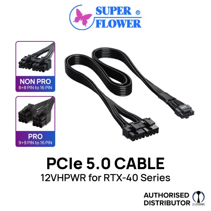 SUPER FLOWER PCIe NON PRO & PRO 5.0 12VHPWR Cable (8pin / 9pin ...