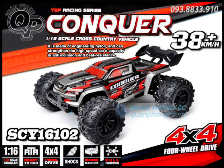 Xe địa hình SCY 16102 CONQUER 1/16 2.4G 4WD High Speed RC Truck Car ...