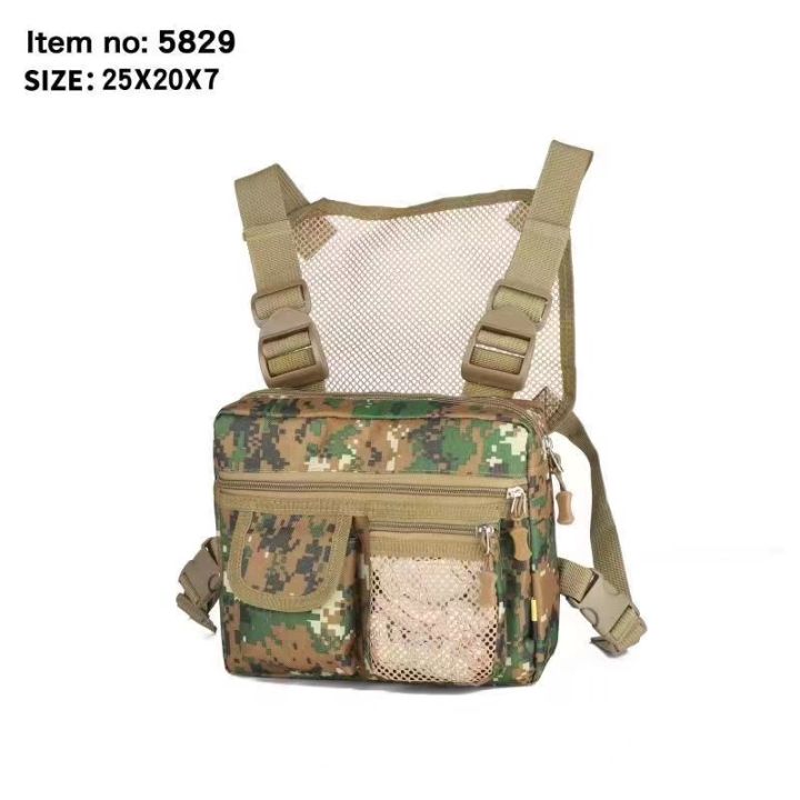 MEMC Tactical Chest Rig Bag Multi-function Vest Chest Bag #5829 | Lazada PH