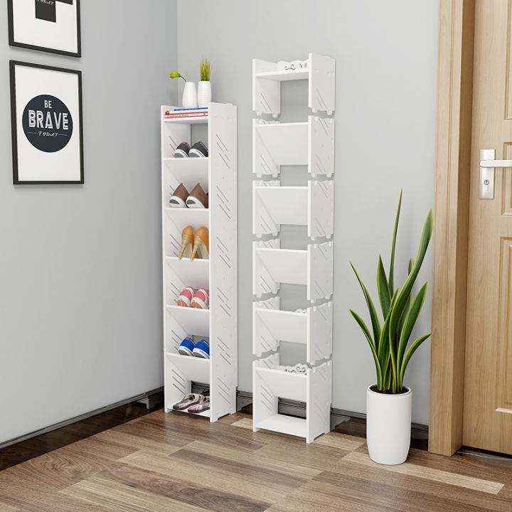 Single-row shoe rack simple door narrow mini home small shoe cabinet ...