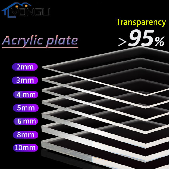 Transparent Acrylic Sheet Cast Panel Clear Plastic Plexi Organic Glass ...