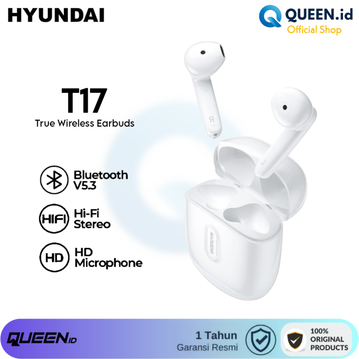 HYUNDAI T17 TWS True Wireless Earbuds Headset Bluetooth 5.3 HiFi Sound ...