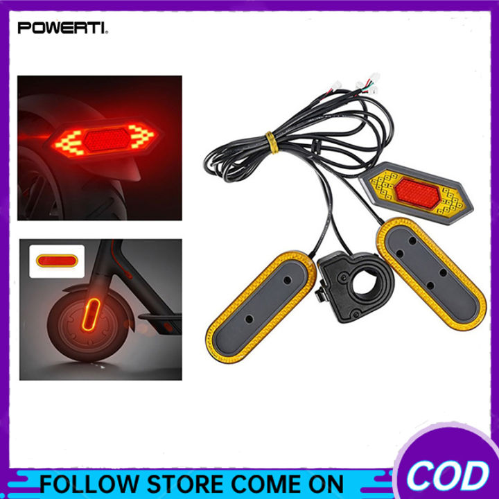 Electric Scooter Led Turn Signal Rear Fender Night Warning Light ...