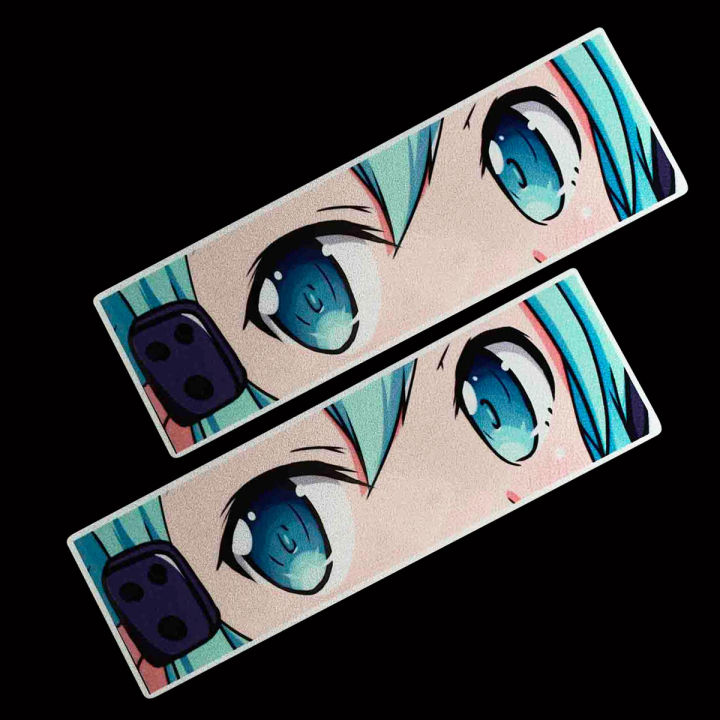 Anime Eyes Sticker JDM Girl Hatsune Miku Reflective Waifu Ecchi Car ...