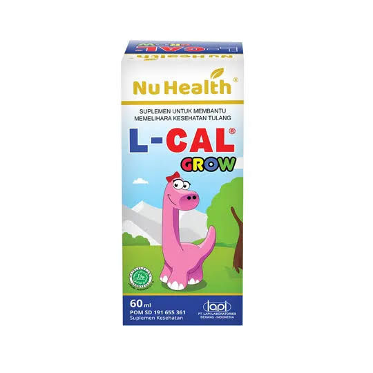 Nu Health L-Cal Grow Vitamin Peninggi - L Cal Grow Syrup Calsium ...