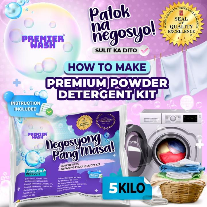 PREMIUM POWDER DETERGENT KIT 5 KILO with Oxybleach - PREMIER WASH ...