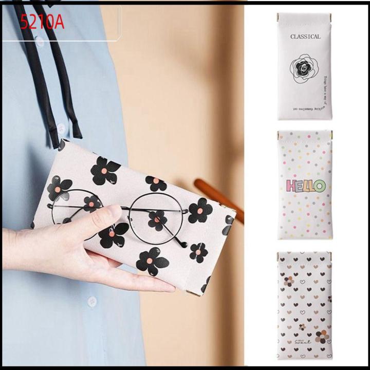 5210A พียู PU แว่นกันแดดกระเป๋าถุง พิมพ์ออกมาแล้ว ปิดอัตโนมัติปิด กล่องใส่แว่นกันแดด ของใหม่ มัล ...