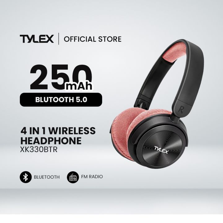 TYLEX XK330BTR 4 in 1 Wireless Stereo Headphones TF Card Play FM Radio ...