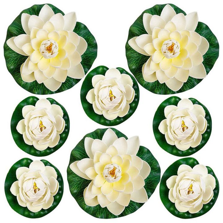 Artificial Lotus Floating Foam Lotus Flowers for Garden Fish Pond ...