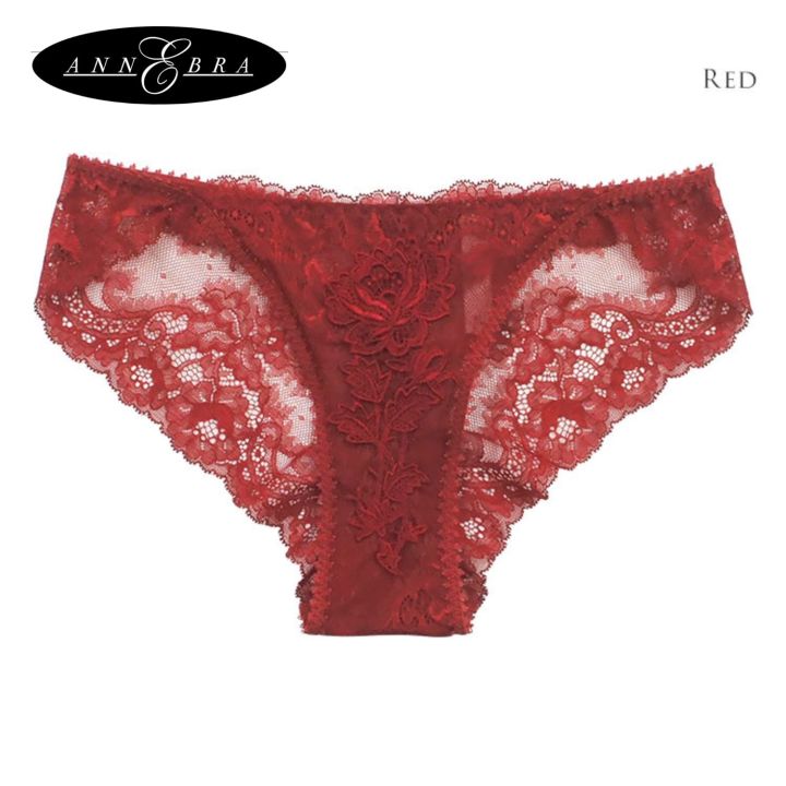 Annebra กางเกงใน ทรงบิกีนี่ ผ้าลูกไม้ Bikini Panty รุ่น AU3-891 | Lazada.co.th