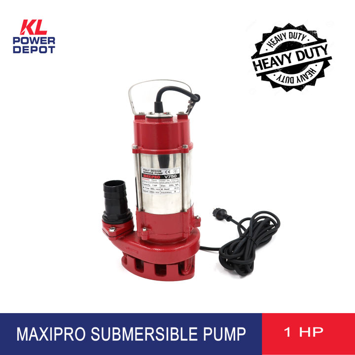 Maxipro Submersible Pump V750 (Sewage Type) 1 HP | Lazada Philippines