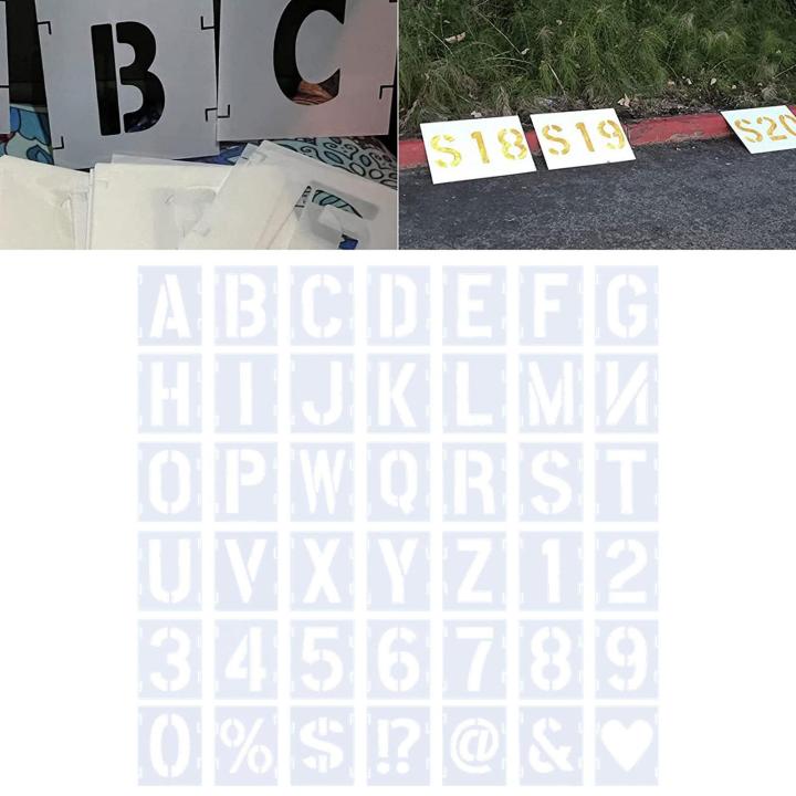 Baynie Letter Stencils 2 inch Letter and Number Stencils for Painting ...