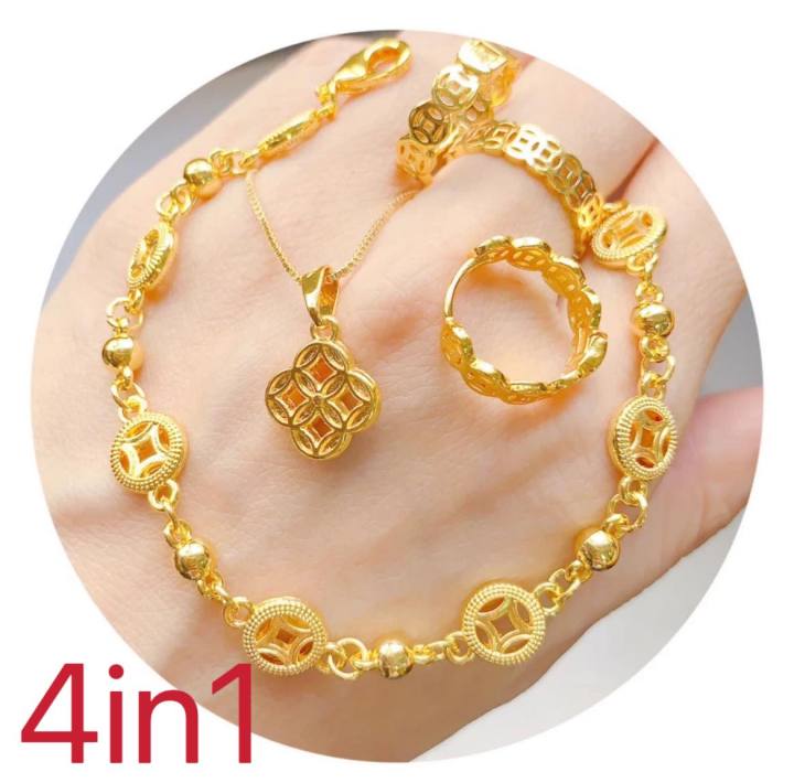 4in1 LUCKY Charm Money Catcher Coin Charm Bangkok gold class A earring ...