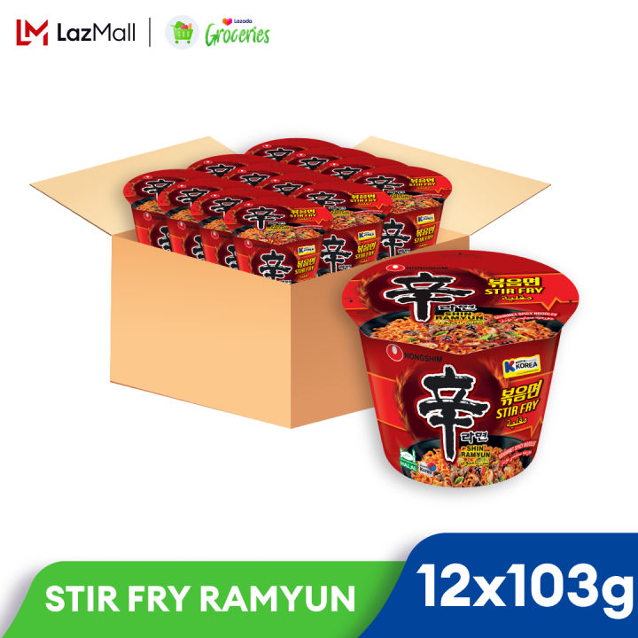 [CARTON] Nongshim Shin Stir Fry Ramyun BOWL 12 x 103g | Lazada