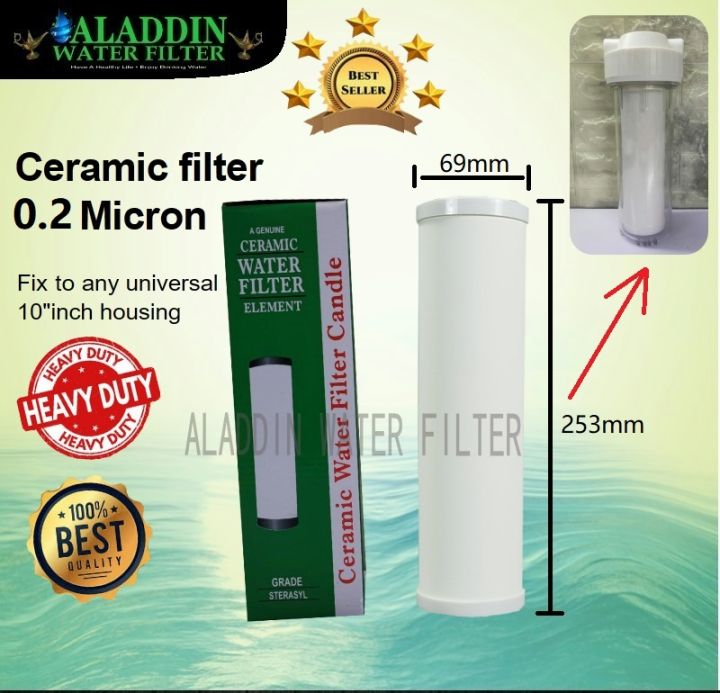 0.2 MICRON (Standard) 10"inch Ceramic Water Filter /Replacement Filter ...