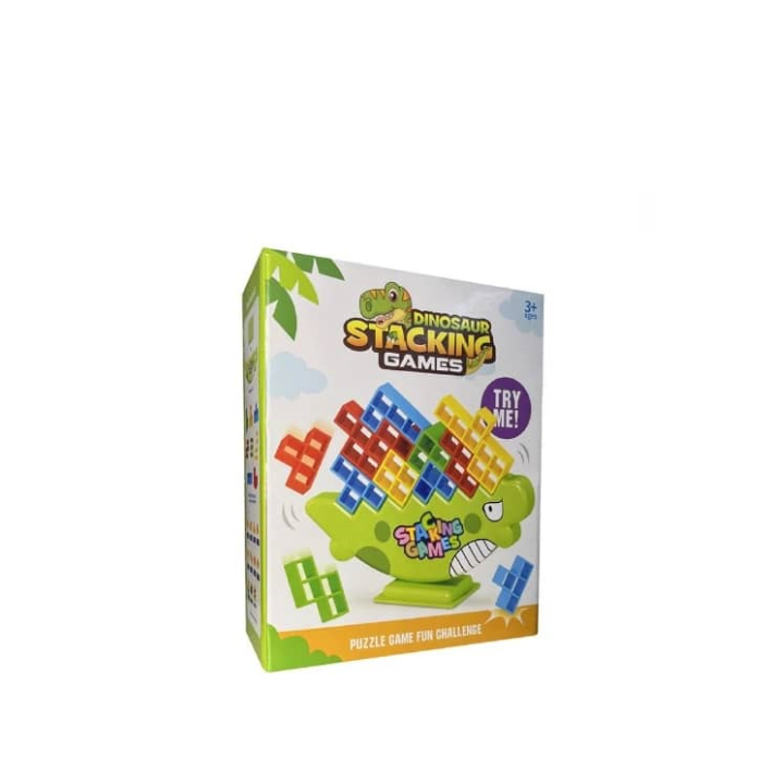 Tetra Tower Building 64pcs Blocks Dinosaur Stacking Balance Building ...