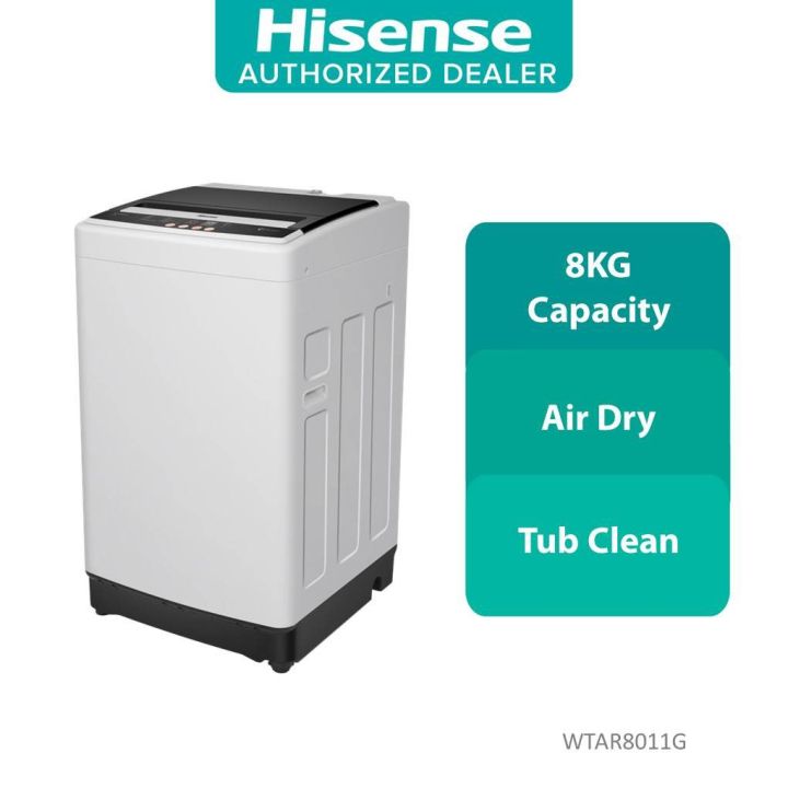 Hisense Washer WTAR8011G 8KG Top Load Mesin Basuh | Lazada