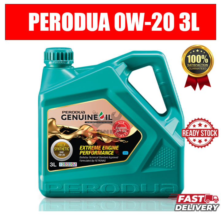 PERODUA 0W20 3L FULLY ENGINE OIL BEZZA 1.0 AXIA VIVA MYVI 1.0 0W-20 ...