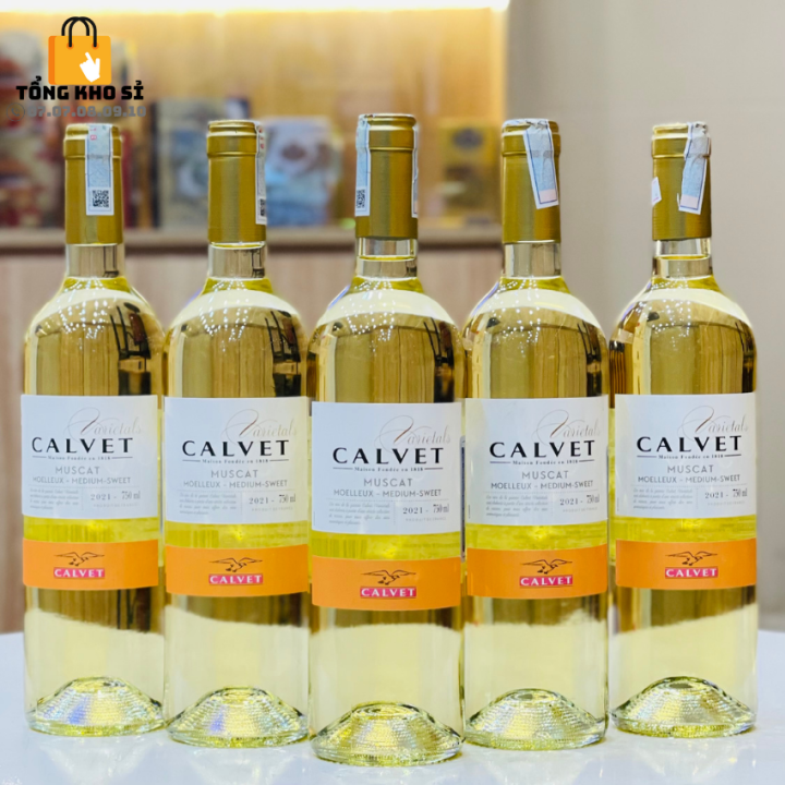 Rượu Vang Nhập Khẩu, Vang Trắng Rượu Vang Pháp Calvet Muscat 750ml 12.5 ...