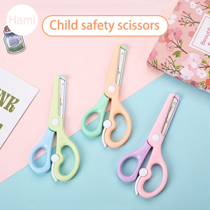 Hami Student Safety Scissors Round Head design Children's Plastic ...