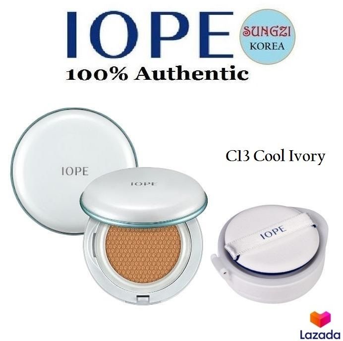 IOPE Air Cushion w/ Refill Moisture Lasting C13 Cool Ivory Korean ...