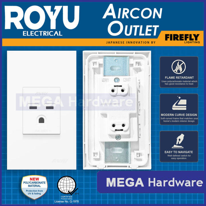 ROYU Wide Series 1 Gang Aircon Outlet Set | Lazada PH
