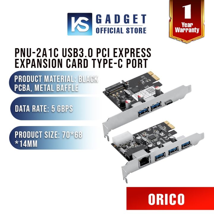 ORICO USB3.0 PCI Express Expansion Card Type-c Port Gigabit Network ...