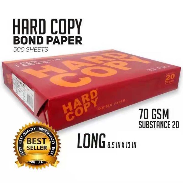 Hard Copy Bond Paper 70gsm LONG 8.5x13 (500pcs per ream) | Lazada PH