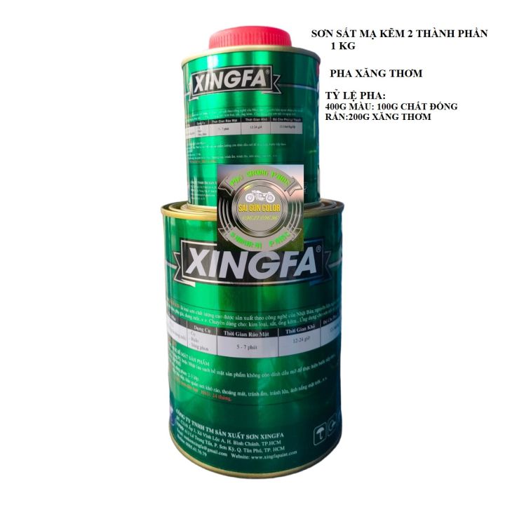 SƠN SẮT MẠ KẼM 2K XINGFA BỘ 1.2KG | Lazada.vn