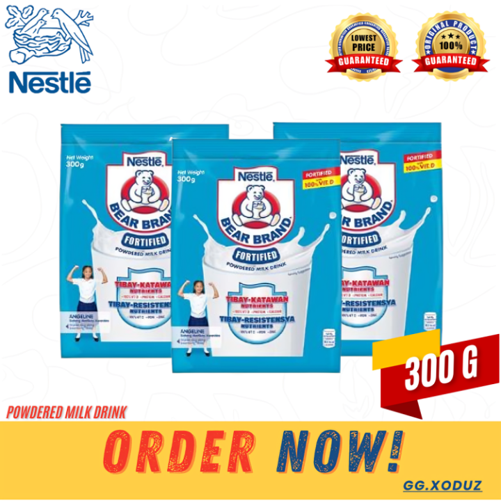 NESTLE Bear Brand 300g & SWAK FORTIFIED 10pcs + 1 Powdered Milk Drink with Iron 100% Vit. D ...